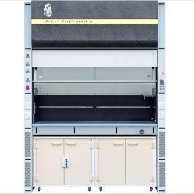 China Floor Type Ventilated Steel Bench Top Fume Hood YH-1800C PLC Control for sale