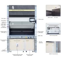 China UV Photolysis Small Laboratory Fume Hood 1490m3/H Multi Layer for sale