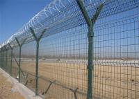China Anti Climb Razor Wire Mesh HDG PVC Coated Airport Perimeter Fence for sale