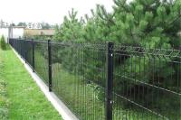 China Stainless 3D Welded Wire Fence Green Powder Coated Fencing for sale