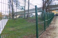 China 2m Tall 50x200mm Galvanized PVC Coated Welded Wire Mesh Fence for sale