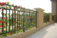 China Black Metal Tubular Fencing Galvanized Ornamental Steel Fence for sale