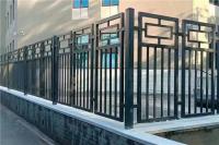 China Wrought Iron Tubular Steel Fence Green Garrison Fencing Panels Spear Top Picket for sale