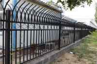 China 50X50mm Picket Top Tubular Steel Fence Black Or Customize for sale