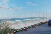 China Welded Heras Security Fence Panels White Perimeter Patrol Temporary Fencing for sale