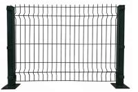 China 50x100mm Green PVC Coated Wire Fencing 3D Curved For Garden for sale