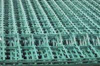 China Gi Welded Razor Wire Fence Green Barbed Wire Mesh Fencing for sale