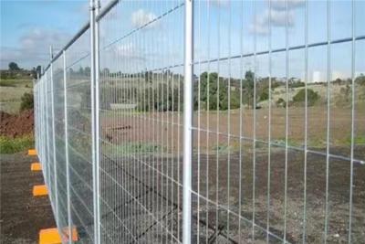 China Welded Heras Security Fence Panels White Perimeter Patrol Temporary Fencing for sale