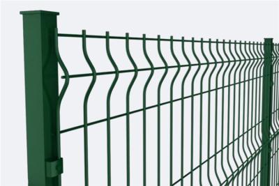 China Hot Galvanized Welded Mesh Fencing Metal PVC Coated Green 3D V Bending Curved for sale