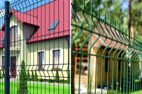 China 3mm-6mm Curved Welded Wire Fence Triangle Bending Fence Panels for sale