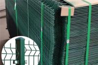 China OEM 3D Triangle V Mesh Fencing Panels Powder Coated Gray Color for sale