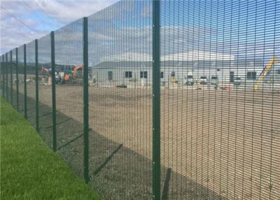 China Green Galvanized 358 Anti Climb ClearVu Invisible Wall Fence Panels Powder Coated for sale