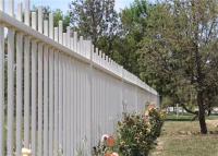 China Flat Top Tubular Steel Fence Panels 100mm Picket Distance Square Pipe Horizontal Rail for sale