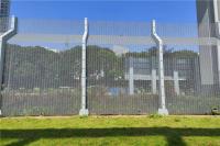 China V Types 358 Anti Climb Fence Perimeter Clear View Fence With Barbed Wire On Top for sale