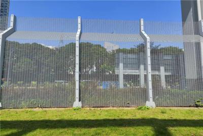 China V Types 358 Anti Climb Fence Perimeter Clear View Fence With Barbed Wire On Top for sale