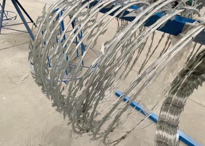 China Hot Dipped Galvanized Razor Wire Coils Single Or Concertina For Prision for sale