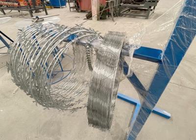 China Welded Galvanized Concertina Razor Barbed Wire Fencing With Loops For Protection for sale
