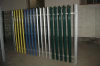 China Heavy Duty UK Market W Pale Galvanized Coated Black Steel Palisade Fencing Round Shape for sale