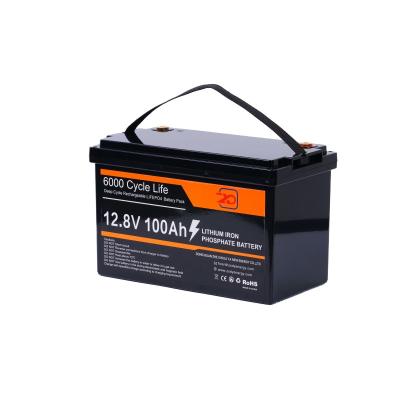 China High Energy Density LiFePO4 Lithium Battery 12.8V 100Ah With 6000 Times Cycle for sale