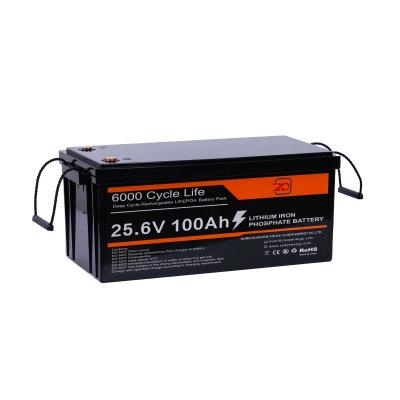 China Portable 25.6V 100Ah LiFePO4 Battery Pack Lithium Ion Phosphate Renewable Energy Compatible for sale