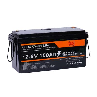 China Deep Cycle 12.8V 150Ah 12V LiFePO4 Battery Pack Lead Acid Replacement Lightweight for sale