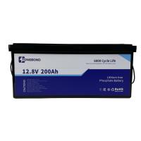 China Deep Cycle LiFePO4 Lithium Battery 12.8V 200Ah Intelligent Energy Management for sale