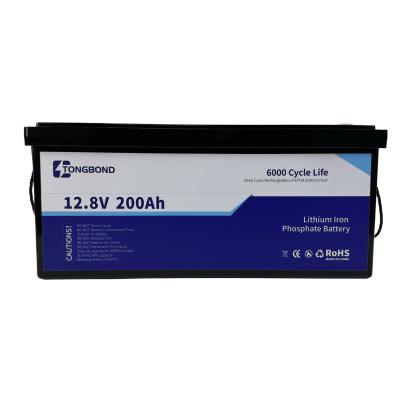 China Deep Cycle LiFePO4 Lithium Battery 12.8V 200Ah Intelligent Energy Management for sale
