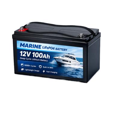 China 12V 100Ah Marine LiFePO4 Battery for sale
