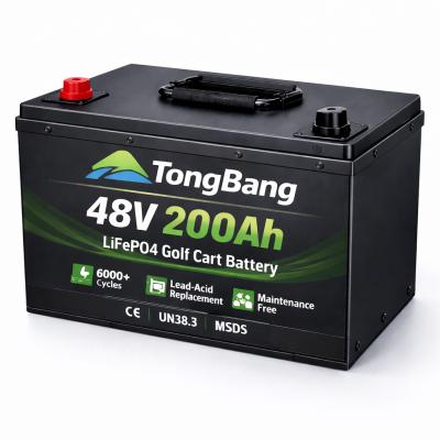 China 48V 200Ah LiFePO4 Golf Cart Battery High Capacity Lithium Battery for Long Range Heavy Duty for sale