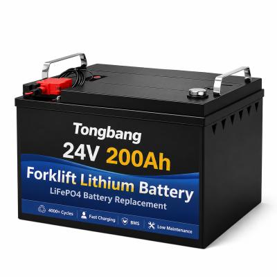 China 24V 200Ah OEM Forklift Lithium Battery with CAN Communication Lithium Battery Pack Manufacturers for sale