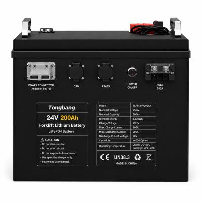 China 24V 200Ah Custom Lithium Forklift Battery with Steel Housing Lithium Battery Pack Manufacturers for sale