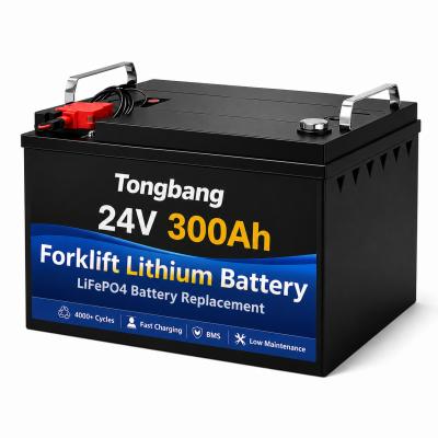 China 24V 300Ah LiFePO4 Forklift Battery for Warehouse Equipment Lithium Battery Pack Manufacturers for sale