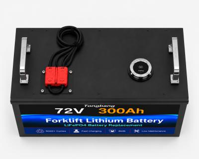 China 72V 300Ah LiFePO4 Forklift Battery for Industrial Material Handling Equipment Lithium Battery Pack Manufacturers for sale