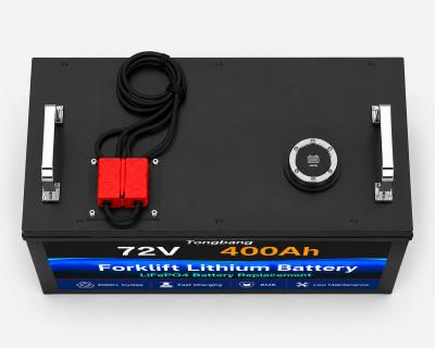 China 72V 400Ah LiFePO4 Forklift Battery for Industrial Material Handling Equipment Lithium Battery Pack Manufacturers for sale