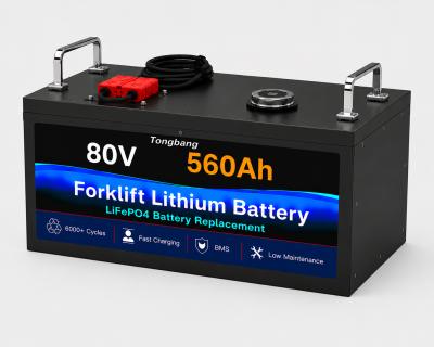 China 80V 560Ah LiFePO4 Forklift Battery for Large Equipment Fleets Lithium Battery Pack Manufacturers for sale