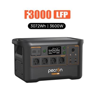 China PECRON F3000LFP 3600W 3072Wh LiFePO4 Portable Power Station Solar Generator for sale