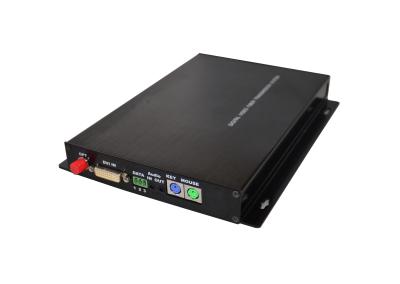 China DVI Fiber Extender with PS2 keyboard and mouse（bidirectional audio+232, 20KM） for sale