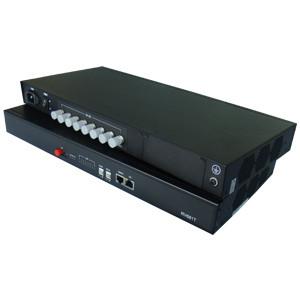 China SDI  extender over fiber optic（8-channel SDI with SNMP for CCTV surveillance) for sale