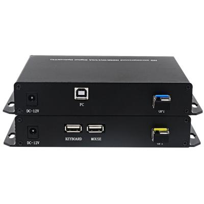 China uncompressed VGA KVM Fiber Extender with USB keyboard and mouse for sale