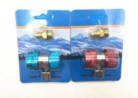 China Red and Blue Color r134a refrigerant hose with Brass Fittings and Charge couplers for sale