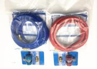 China Red and Blue Color r134a refrigerant hose with Brass Fittings and Charge couplers for sale
