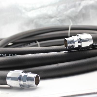 China 19mm length Black Fuel Dispensing Wire Braided Hose for Filling Service Station for sale