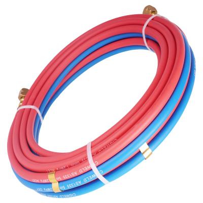 China Aging Resistance 1/4''x50FT Wear Resistant Grade R Oxy/Acet Twin Welding Hose Assembly for sale