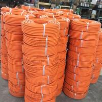 China 6mm Oil Resistance Braided -30℃~+80℃ Orange Rubber LPG Gas Hose Assembly for sale