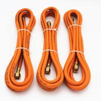 China 6mm Oil Resistance Braided -30℃~+80℃ Orange Rubber LPG Gas Hose Assembly for sale