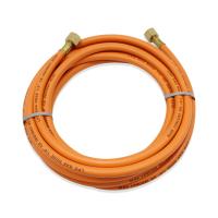 China 6mm Oil Resistance Braided -30℃~+80℃ Orange Rubber LPG Gas Hose Assembly for sale