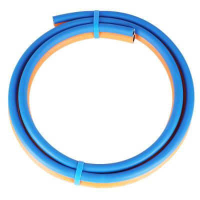China Grade T Wear Resistant Reducer Twin Welding Hose Orange 3/8'' Blue 1/4'' for sale