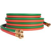 China Double Color Oxygen Acetylene 1/4'' X 100FT Welding Twin Rubber Hose Assembly for sale