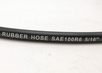 China Single Textile Braid Reinforced Hydraulic Rubber Hose J517 SAE 100R6 Black for sale