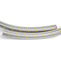 China High Performance  Braided Cotton/Stainless Steel as cover NBR Fuel Hose – Flexible & Oil Resistant, Free Cutting Service for Industrial Hydraulic Systems for sale